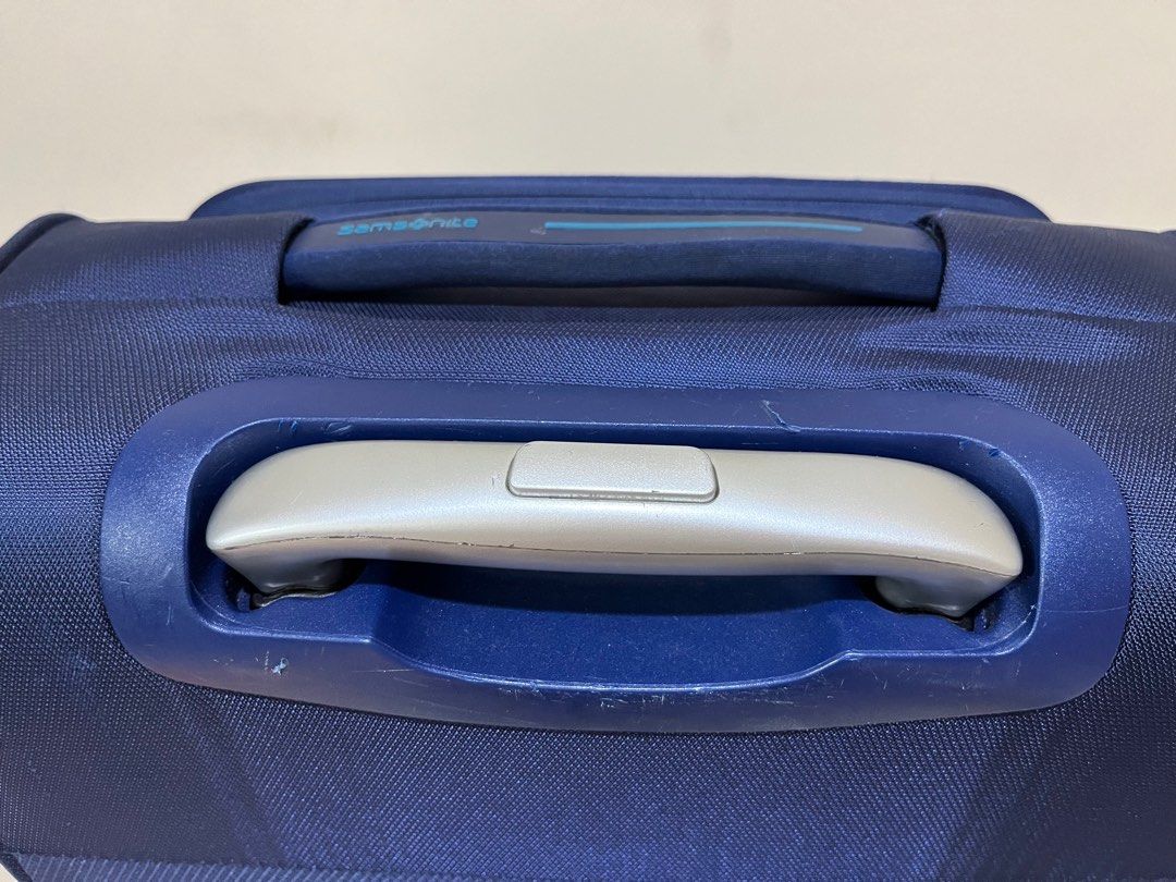 Koper SAMSONITE 20 inch navy blue, Barang Mewah, Tas & Dompet di Carousell