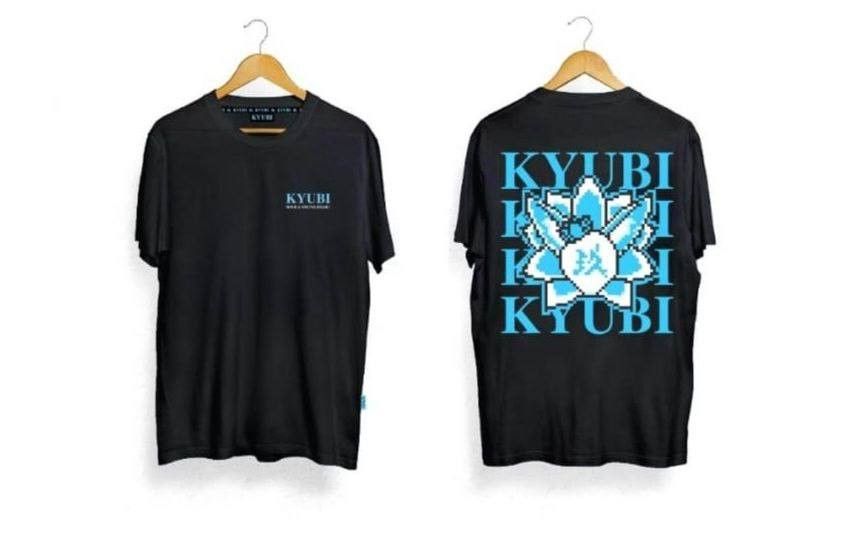 KYUBI Classic Logo Pixel Tee (Ocean Blue) /XL, 興趣及遊戲, 收藏品及紀念品, 明星周邊 ...