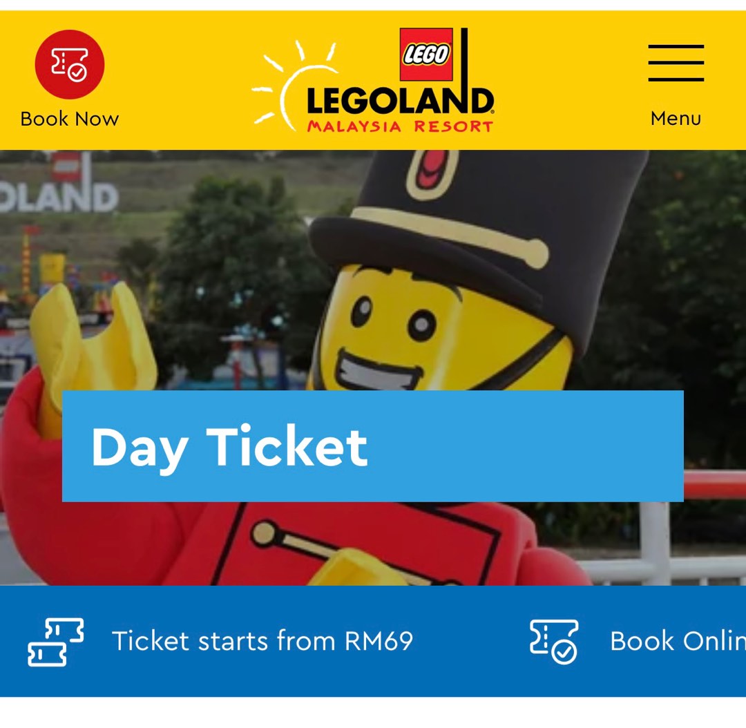 Legoland Theme Park Ticket 2x Adult & 1x Child, Tickets & Vouchers ...