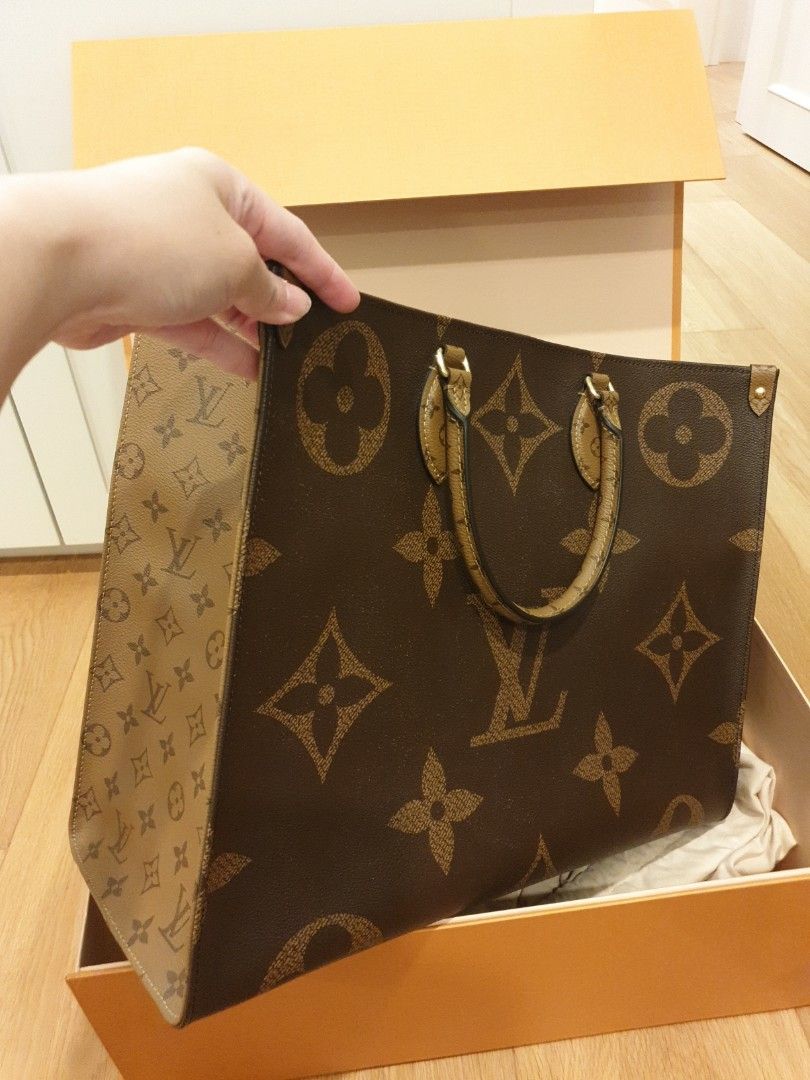 Louis vuitton on the go reverse monogram bag, Luxury, Bags & Wallets on ...