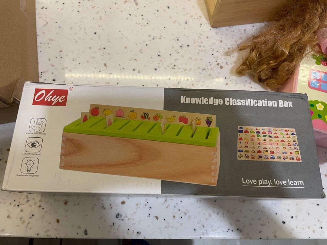 Mainan edukasi anak classification box sorting klasifikasi kayu asli ...