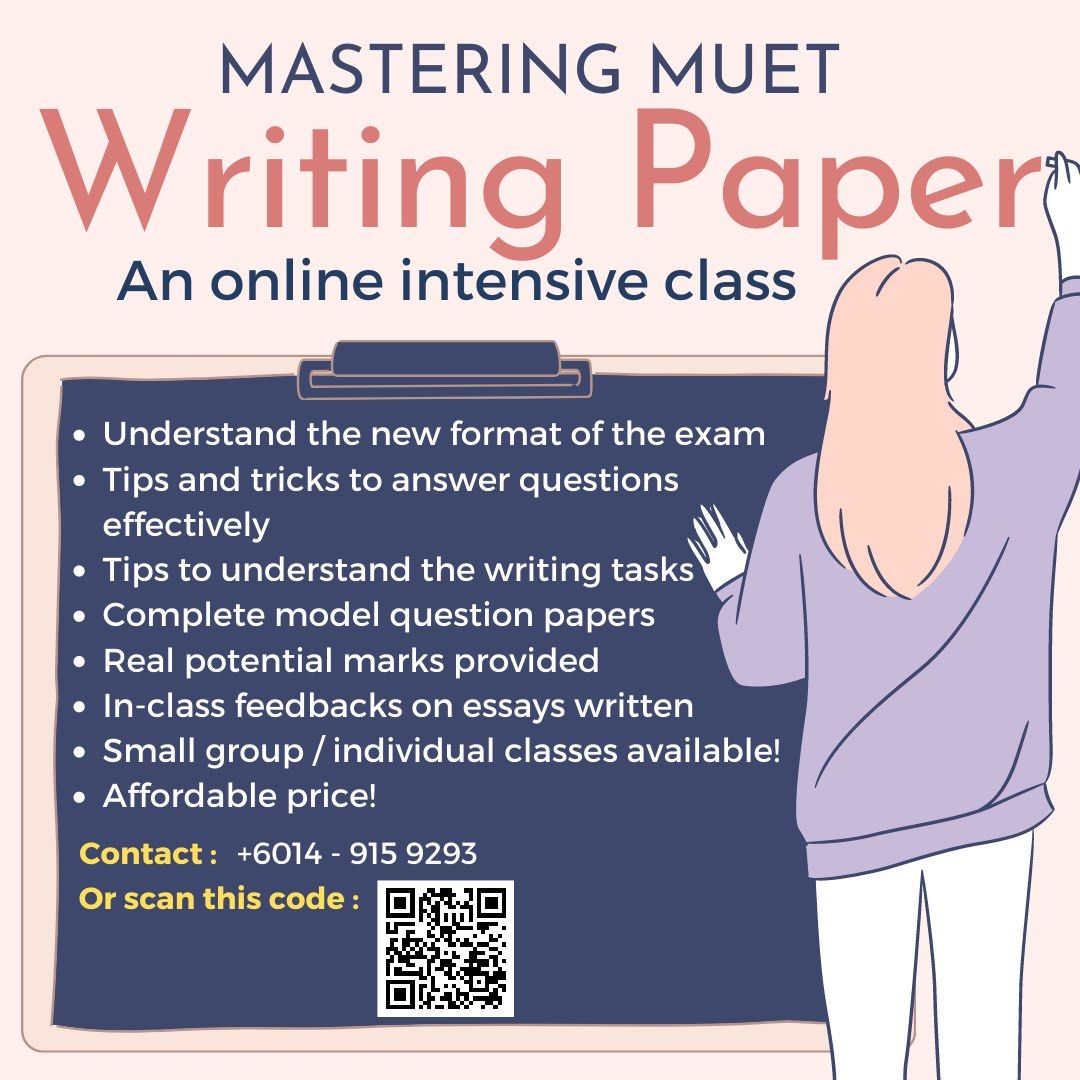 Mastering MUET writing paper, Services, Tuition on Carousell