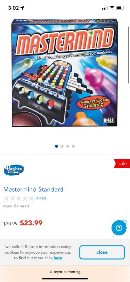 Mastermind The Classic Code Cracking Game, Hobbies & Toys, Toys & Games ...