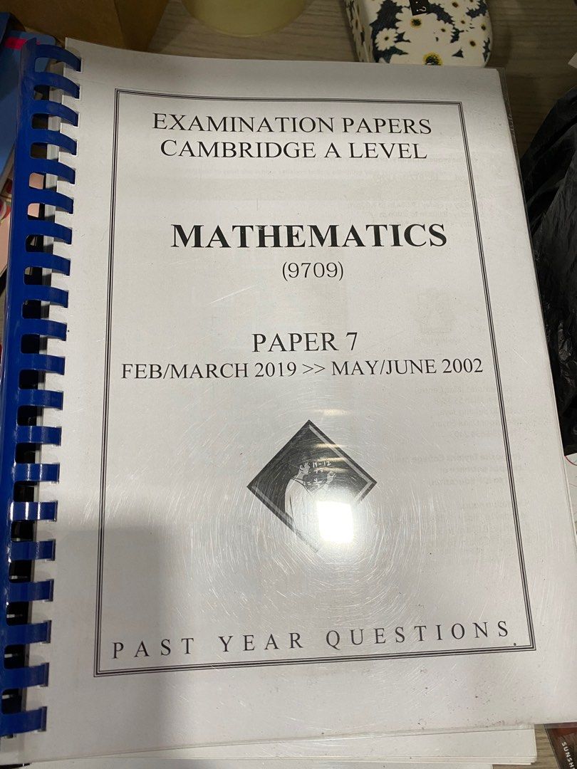 Mathematics 9709 a levels paper 7 past year questions (FEB/MAR 2019 ...