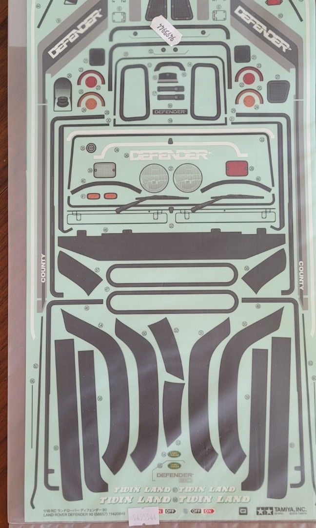 Tamiya 1/10 RC Land Rover Stickers Decals, Hobbies & Toys, Toys & Games ...