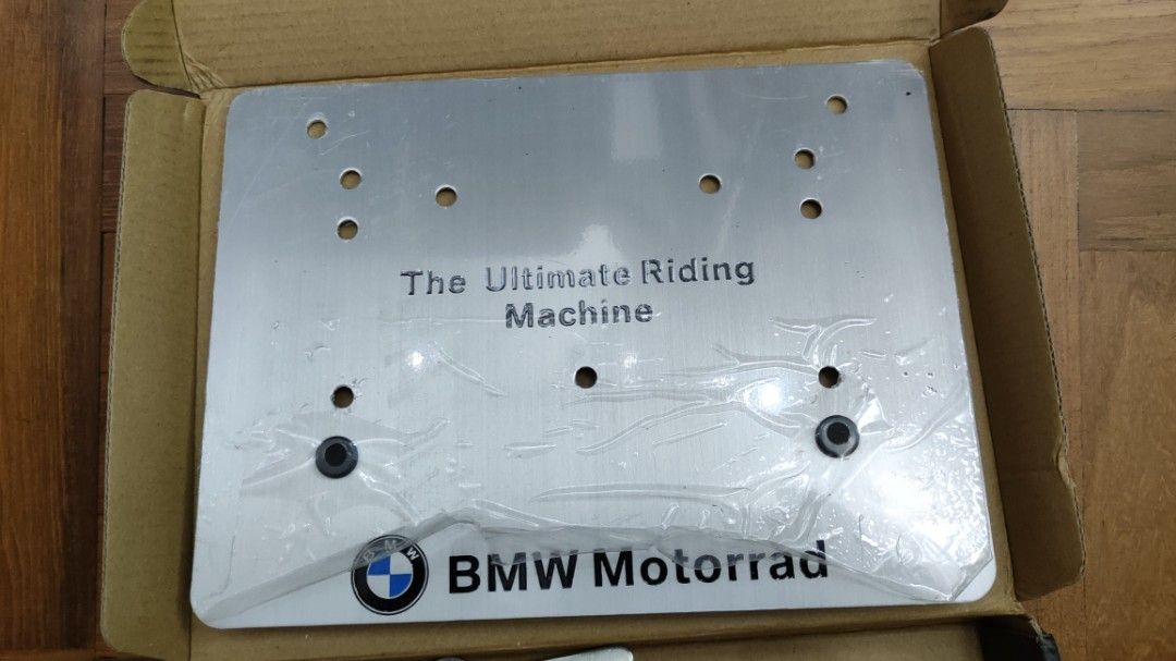 Motorcycle back number plate (BMW) 228x171mm, Motorcycles, Motorcycle ...