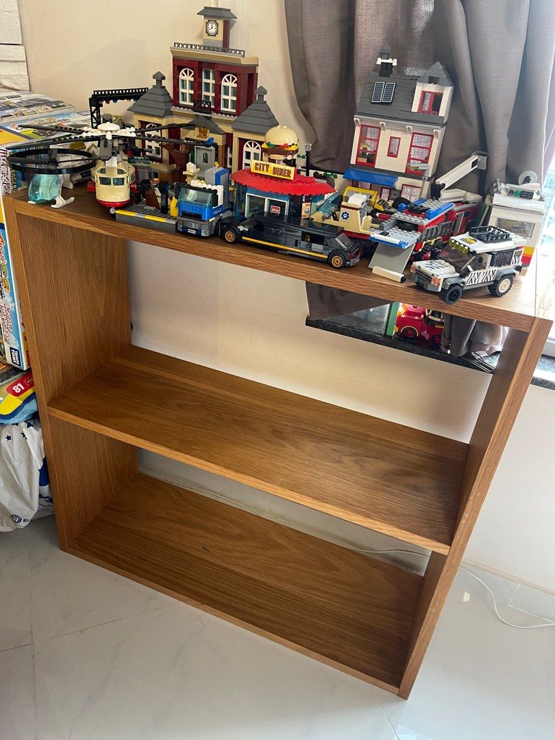Muji Oak Wood Stacking Shelf Wide 2 Layers, 傢俬＆家居, 傢俬, 書櫃、櫃子及架 - Carousell