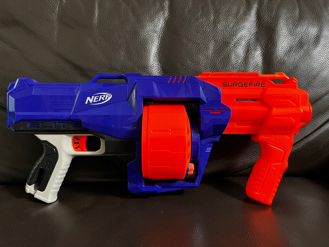 Nerf surgefire gun, 興趣及遊戲, 玩具 & 遊戲類 - Carousell