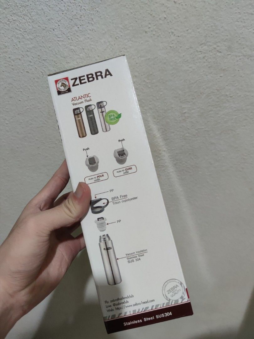 [New - Last Unit] Zebra Vacuum Flask, Furniture & Home Living ...