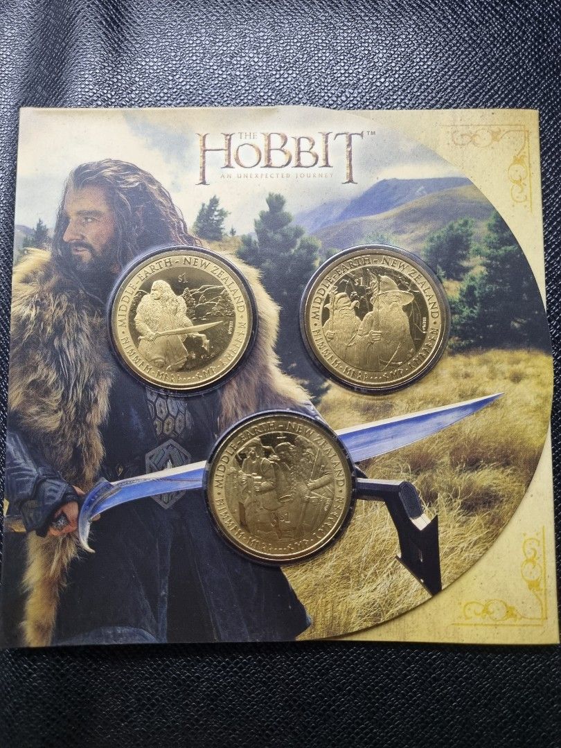 New Zealand 2012 The Hobbit BU $1 coin set of 3 piece, Hobbies & Toys ...