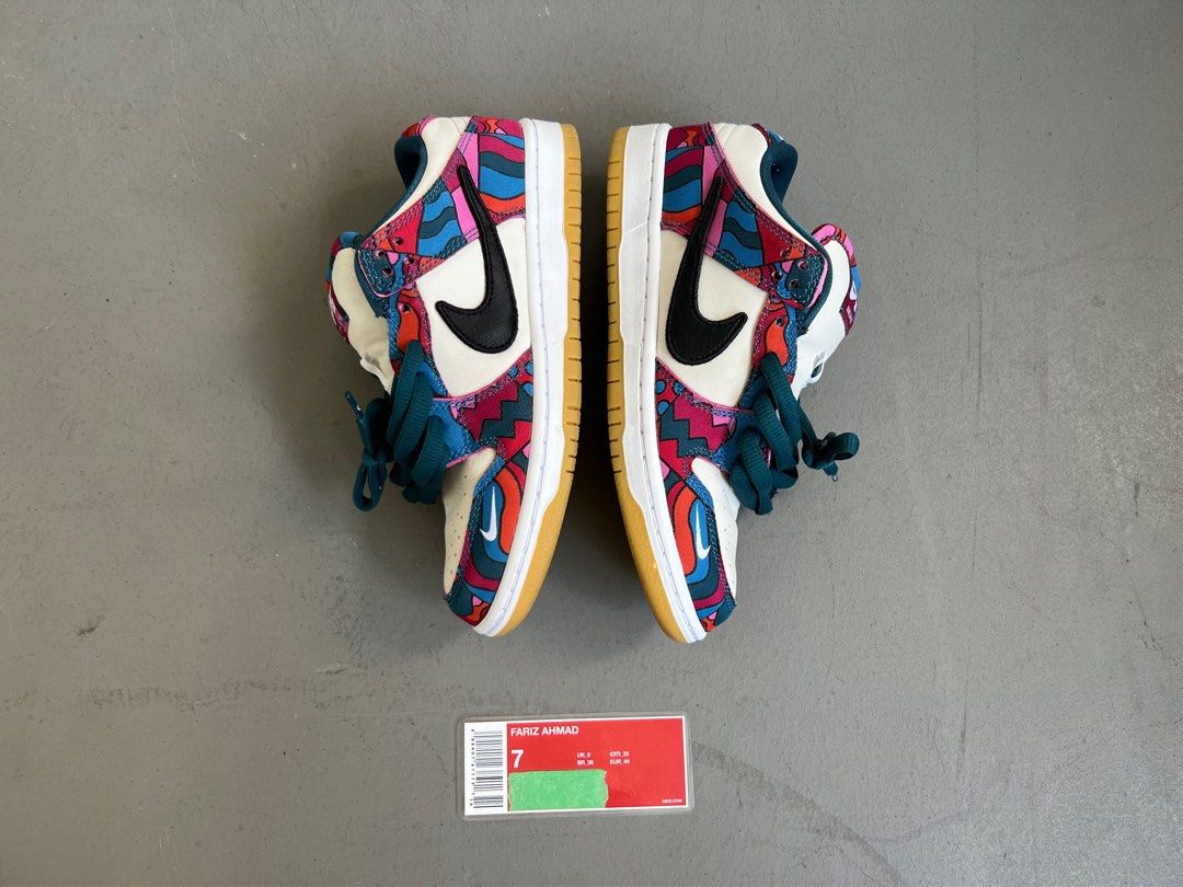 Nike SB Dunk Low x Parra, Men's Fashion, Footwear, Sneakers on Carousell