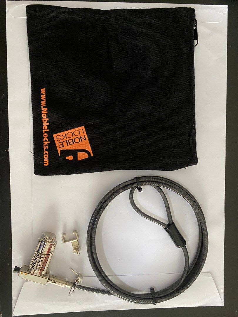 Noble Locks TZ07T Resettable Combination Wedge Lock (Laptop Cable Lock ...