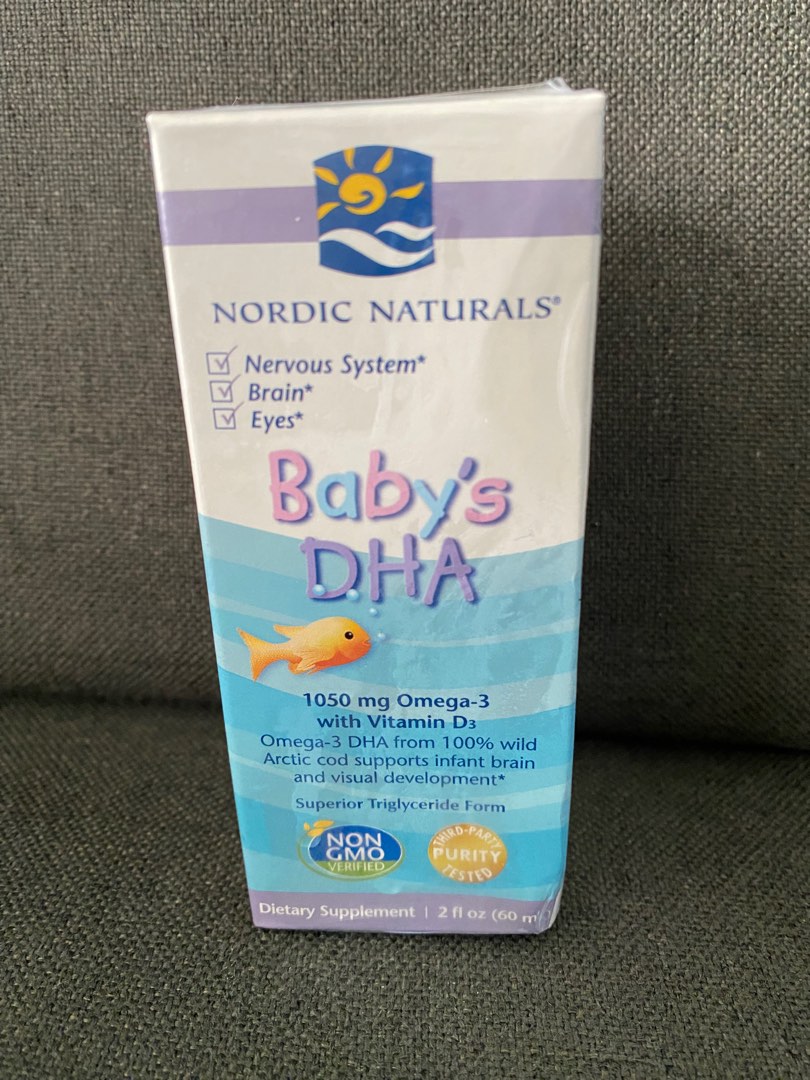 Nordic natural baby DHA with vitamin D 60 ml, Babies & Kids, Nursing ...