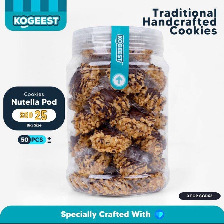 Nutella Pod Cookies / Kuih Raya, Food & Drinks, Local Eats on Carousell