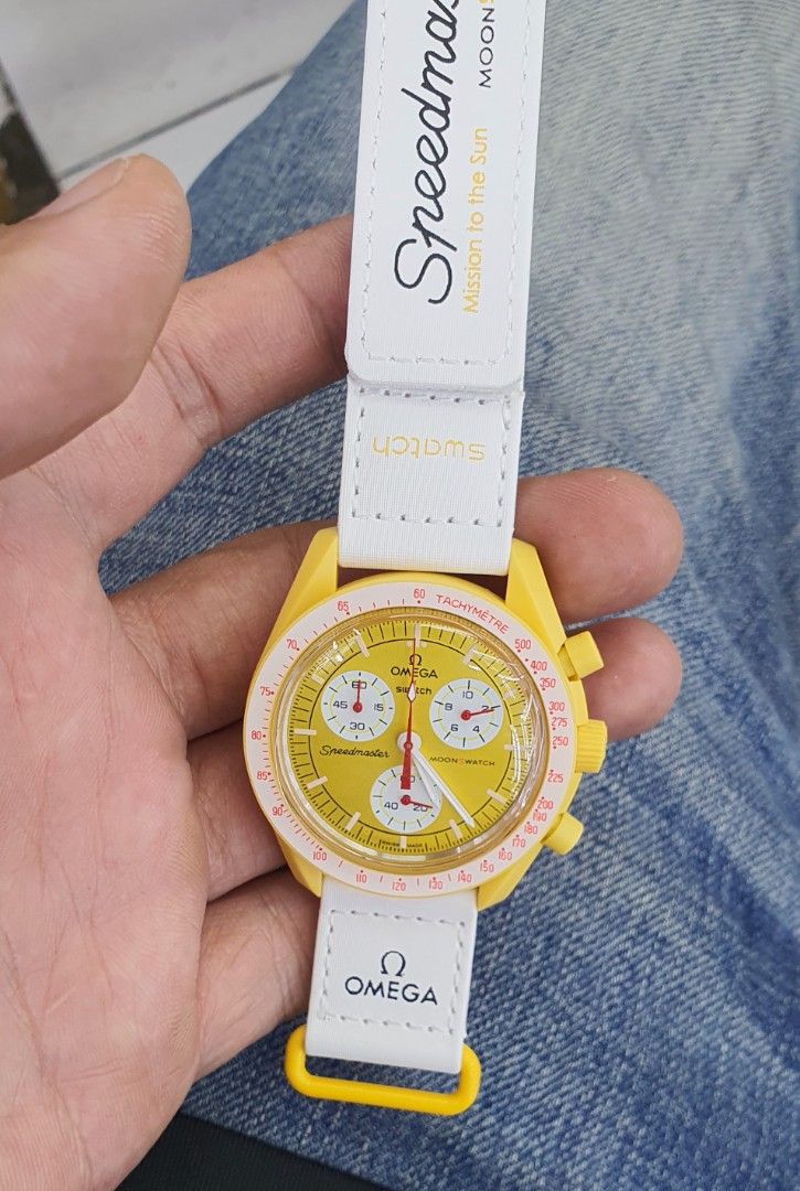 OMEGA SWATCH SUN FULLSET, Barang Mewah, Jam Tangan di Carousell