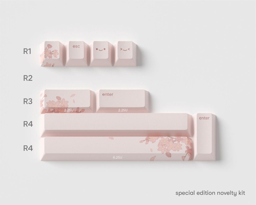 Osume Sakura Hiragana Keycap Set + Novelties, Computers & Tech, Parts ...