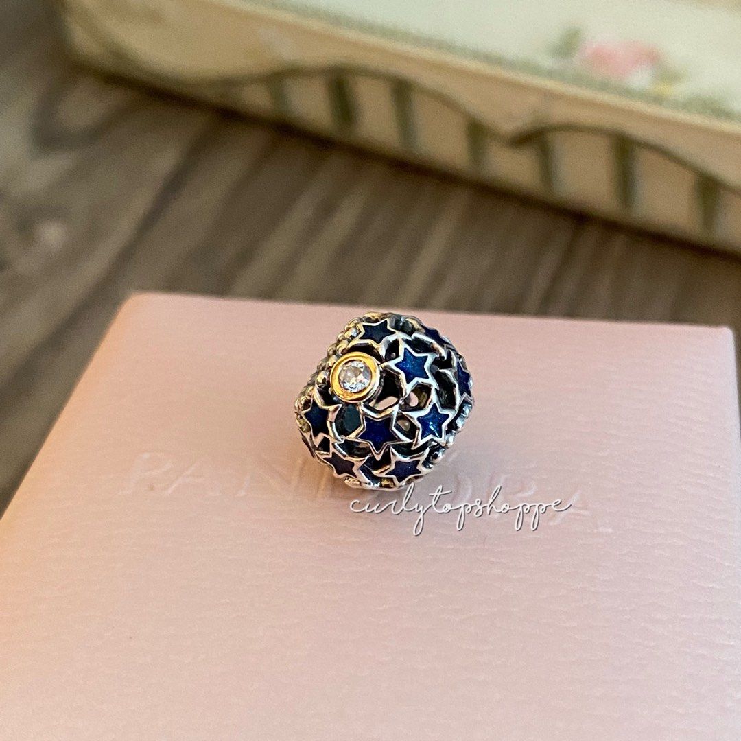 Pandora Night Sky Two Tone Charm, Women's Fashion, Jewelry & Organizers ...