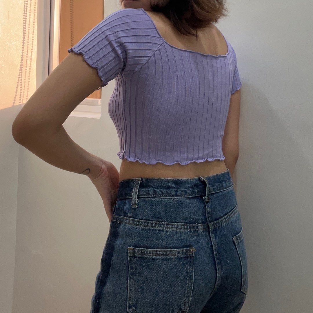 Pastel Purple Cropped Top on Carousell