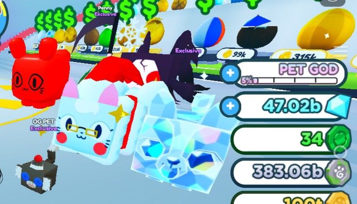 PET SIMULATOR HUGE AND GEM, Video Gaming, Gaming Accessories, Virtual ...