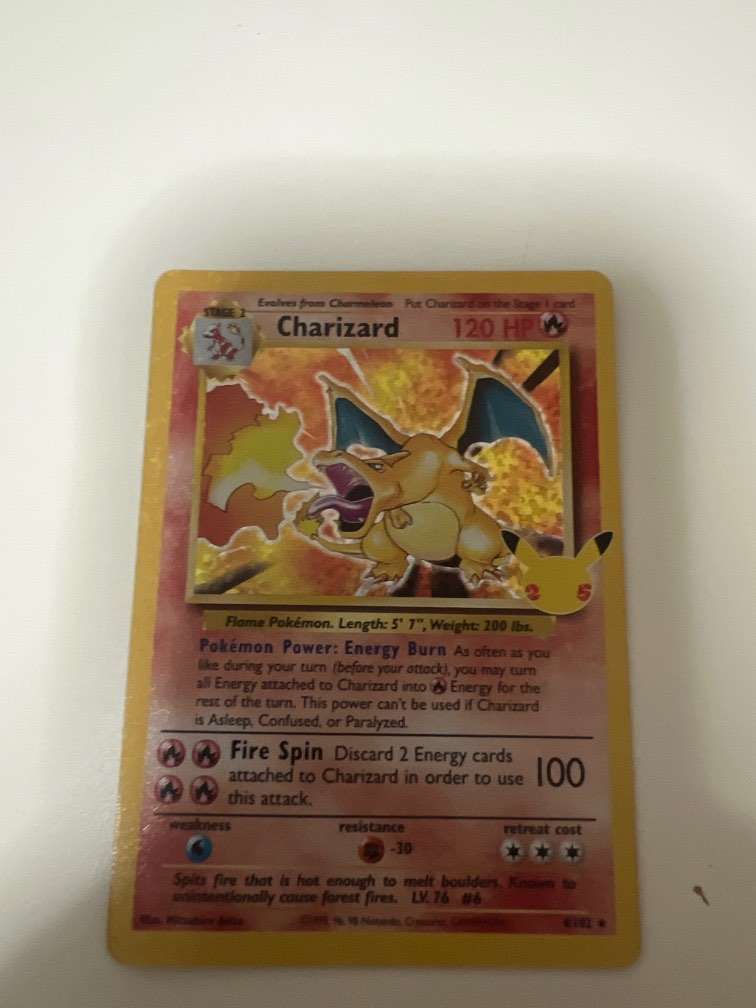 Pokemon Cards Charizard Base Set Celebrations, Hobbies & Toys ...