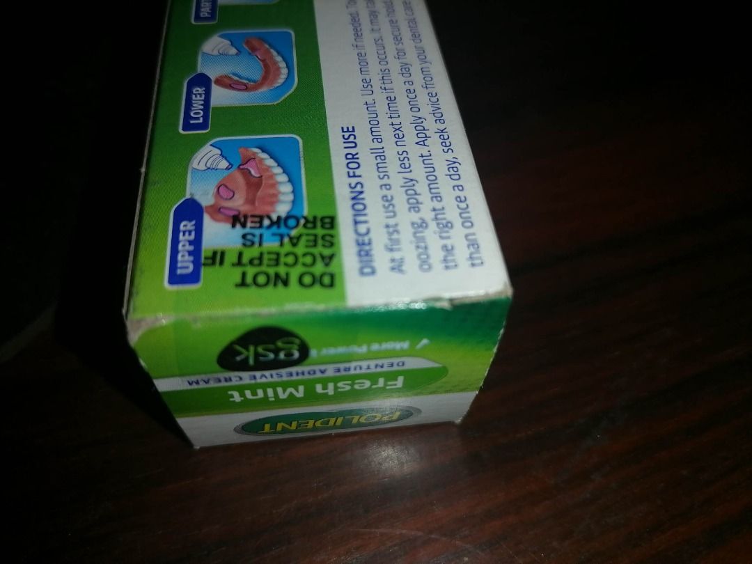 Polident Fresh Mint Denture (Pustiso) Glue Adhesive Cream 60g on Carousell