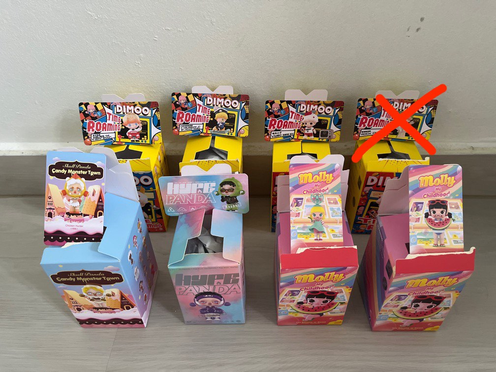 Popmart blind boxes Molly Dimoo Hype Panda Skull Panda, Hobbies & Toys ...