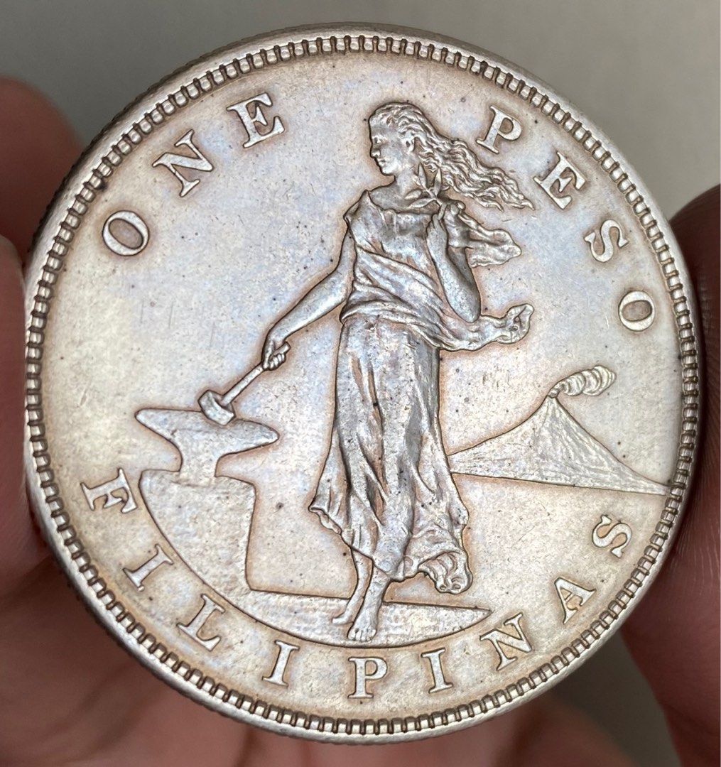 RARE 1904-P (No mintmark) 1 Peso US-Philippine Insular government. Very sharp details, Hobbies ...