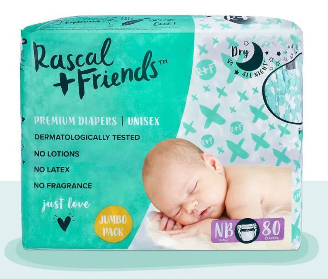Rascal & Friends NB, Babies & Kids, Bathing & Changing, Diapers & Baby ...
