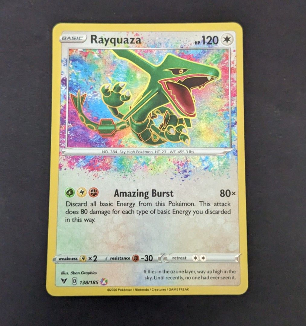 Rayquaza Amazing Rare Vivid Voltage Pokemon Card Tcg #2, Hobbies & Toys ...