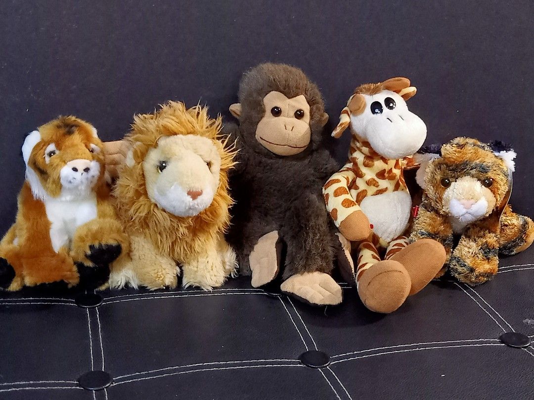 REALISTIC SAFARI / JUNGLE ANIMALS BUNDLE SET (tiger / lion / monkey ...