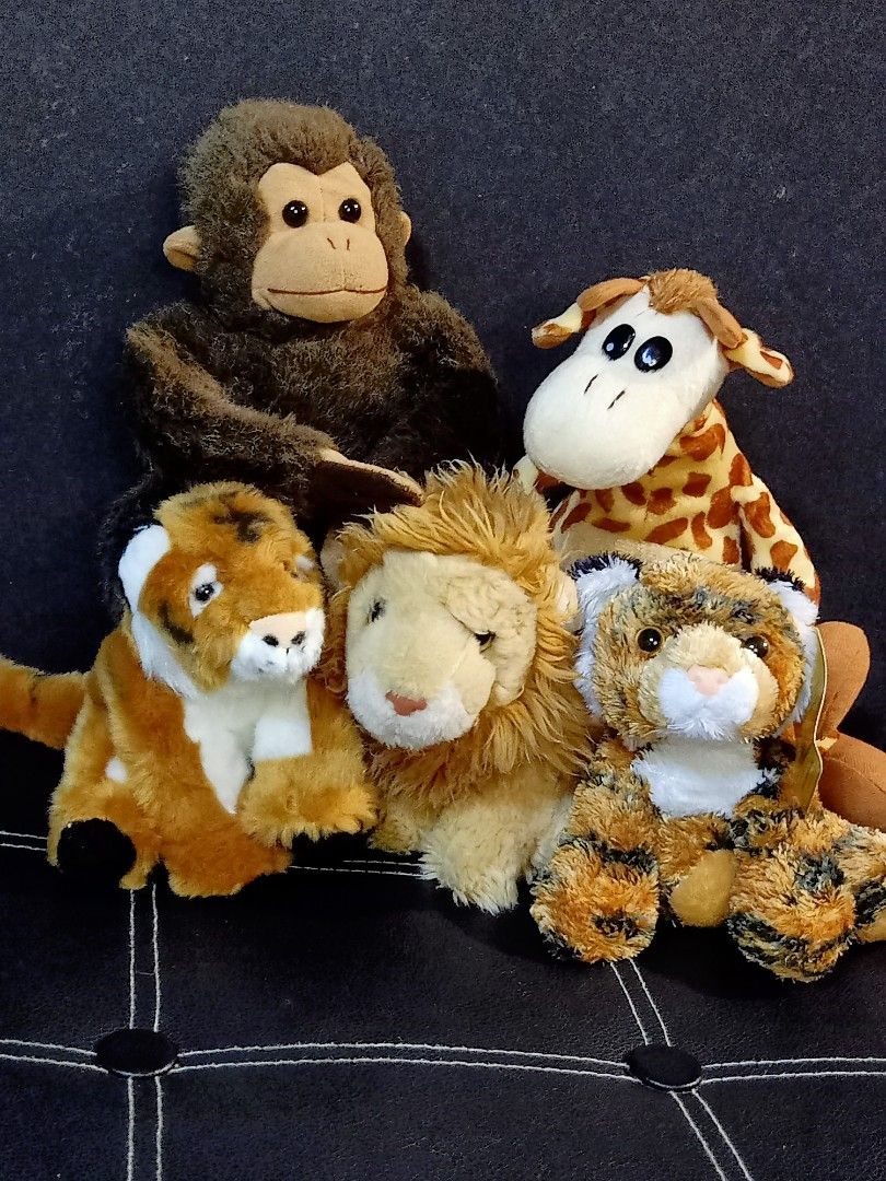 REALISTIC SAFARI / JUNGLE ANIMALS BUNDLE SET (tiger / lion / monkey ...