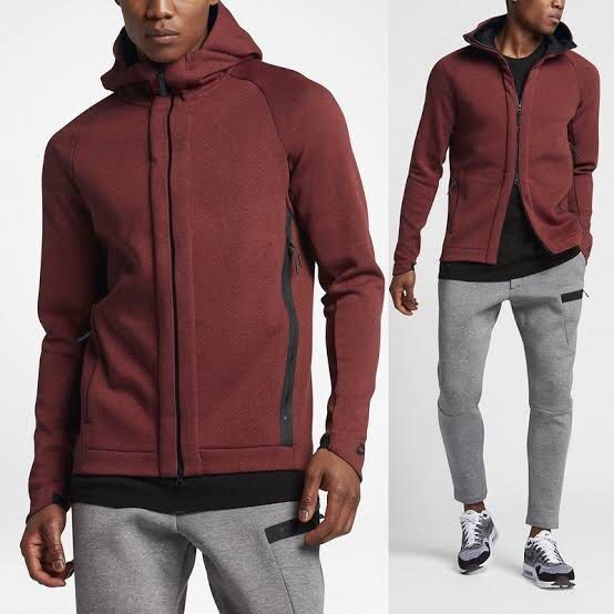 RED ORANGE NIKE TECH FLEECE JACKET, Men's Fashion, Activewear on Carousell