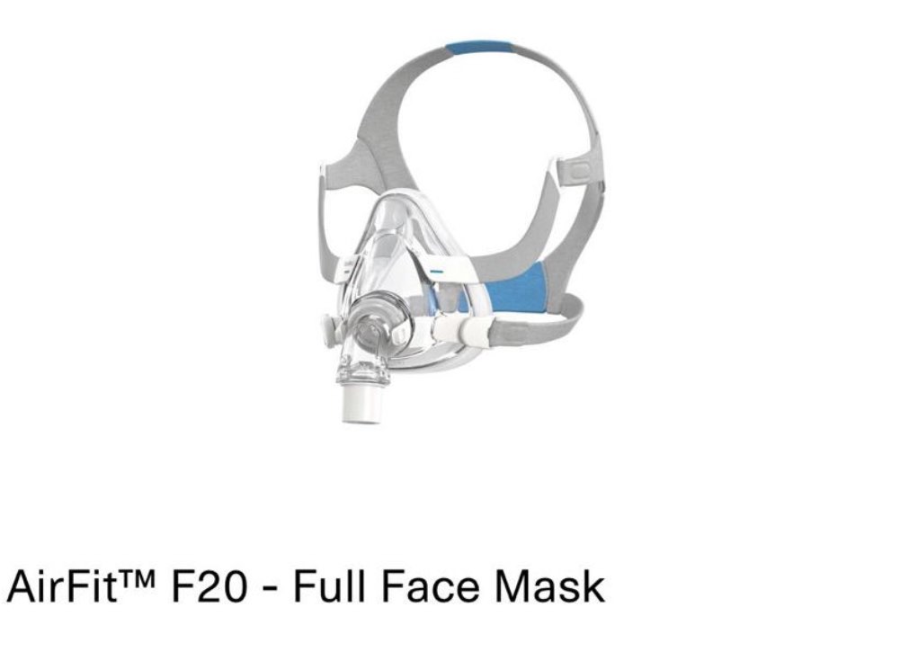 Resmed F20 Full Face Mask, Health & Nutrition, Medical Supplies & Tools ...