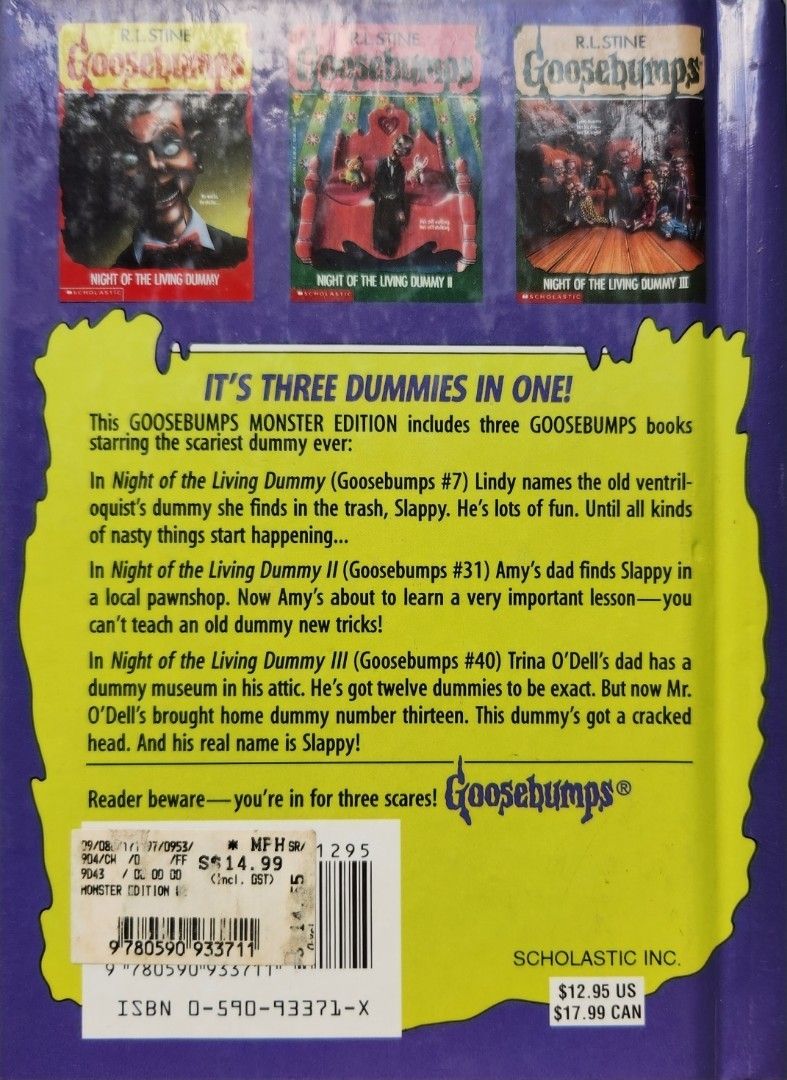 R.L. Stine Goosebumps - Monster Edition #2, Hobbies & Toys, Books ...