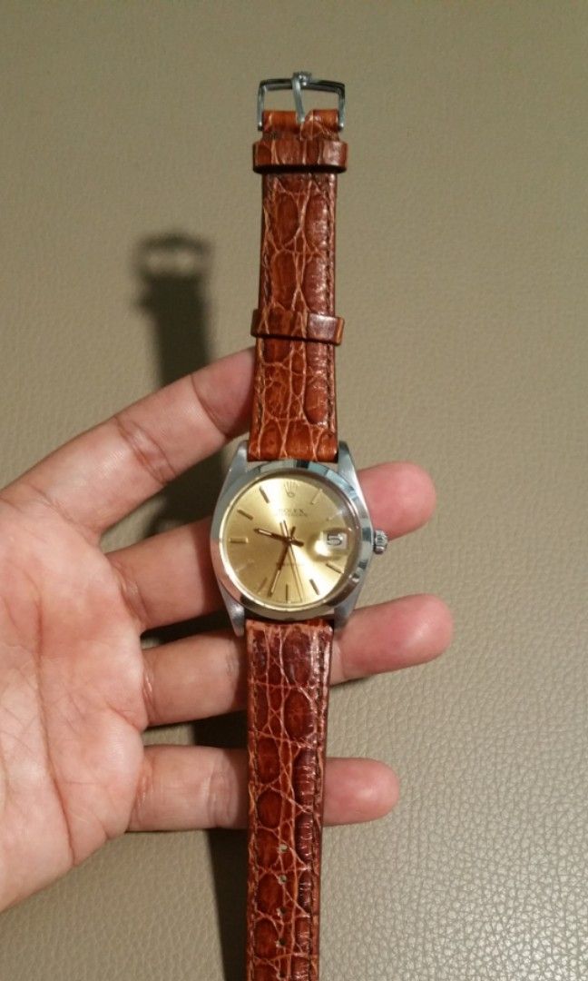 Rolex vintage 6694 rare authentic gold champagne dial to grab, Luxury ...