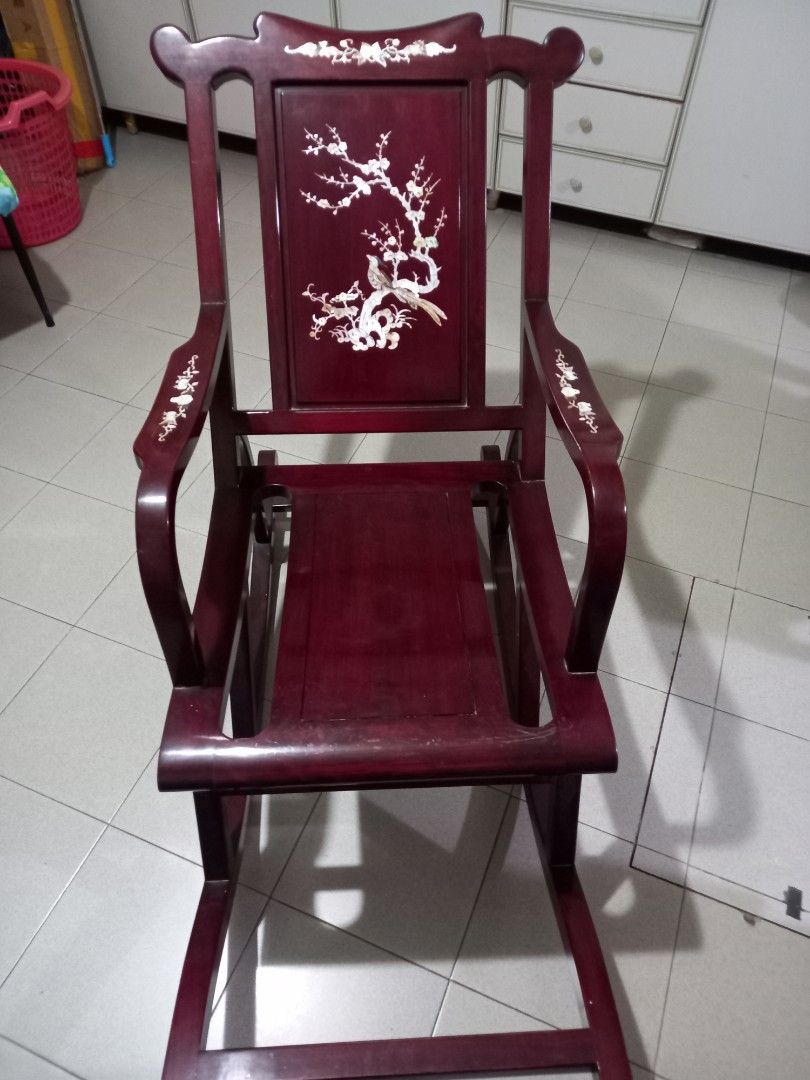 Rosewood rocking chair, Furniture & Home Living, Furniture, Chairs on ...