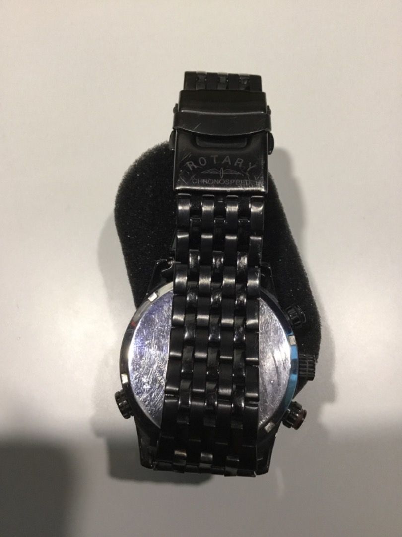 Rotary Black Chronospeed watch, new battery, Men's Fashion, Watches ...