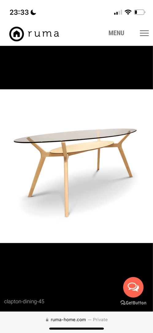 Ruma Home Clapton Glass dining table , Furniture & Home Living ...