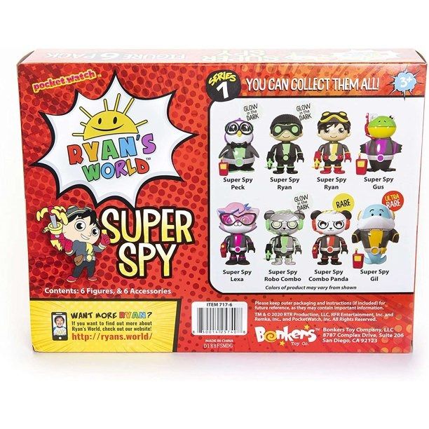 Ryan's World Series 1 Super Spy Mystery Micro Figure 6-Pack, Hobbies ...
