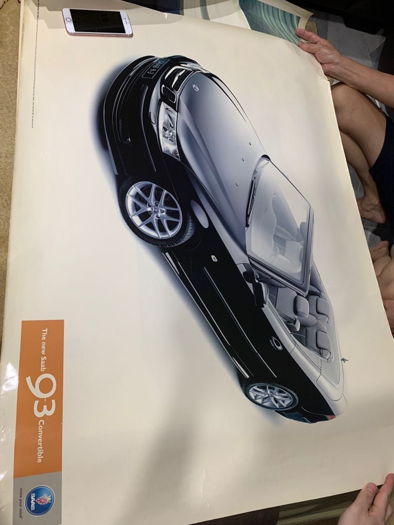 Saab 93 Convertible Poster, Hobbies & Toys, Collectibles & Memorabilia ...