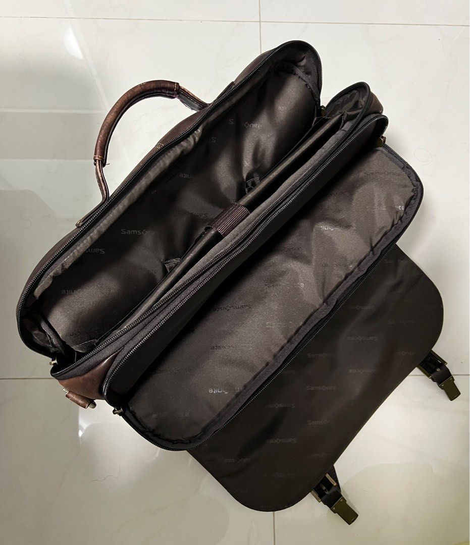 Samsonite Classic Leather Briefcase 2 Compartments, Men's Fashion, Bags ...