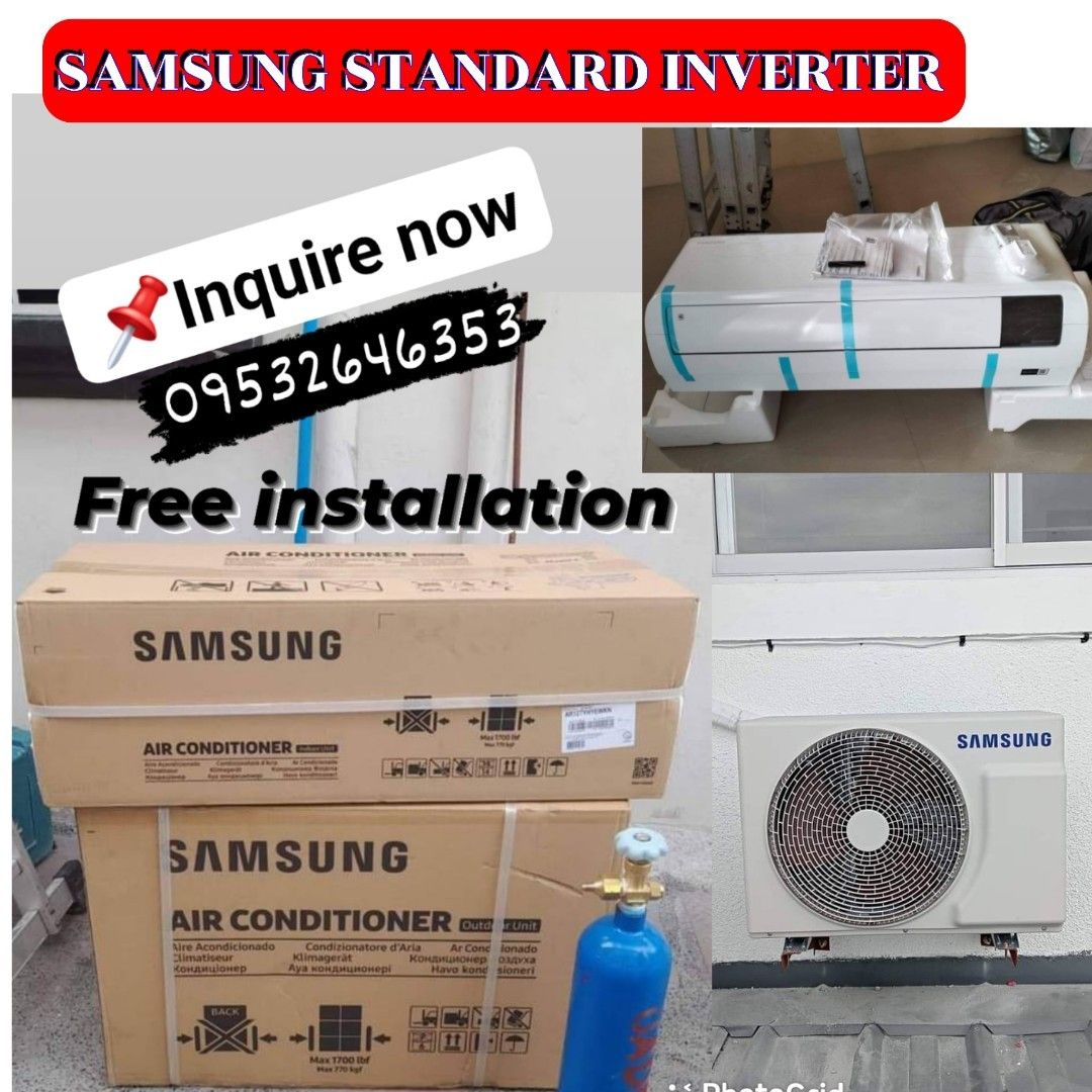 SAMSUNG SPLIT TYPE AIRCON BRAND NEW SEALED WITH FREE INSTALLATION, TV ...