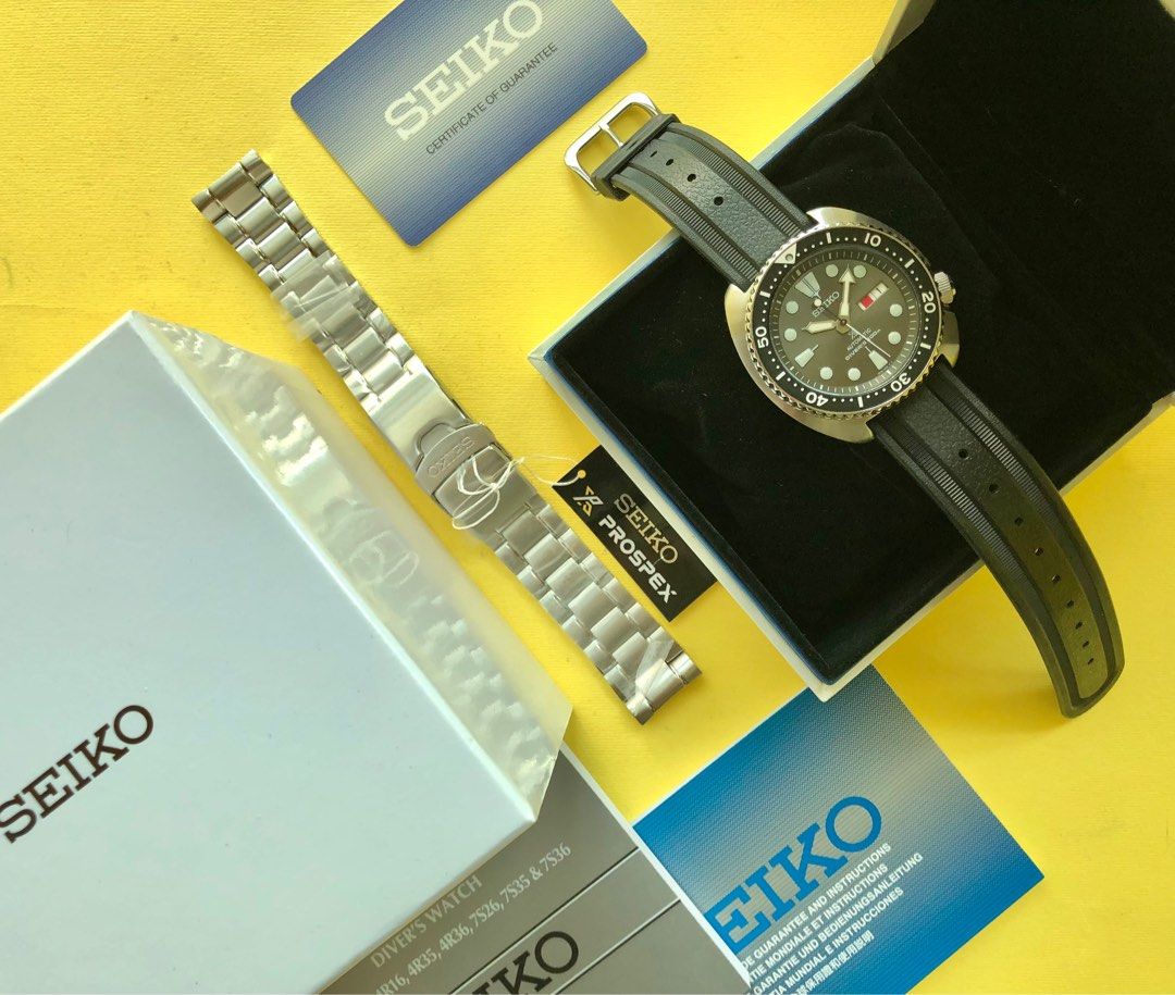 Seiko Prospex Turtle Grey Dial, Luxury, Watches on Carousell