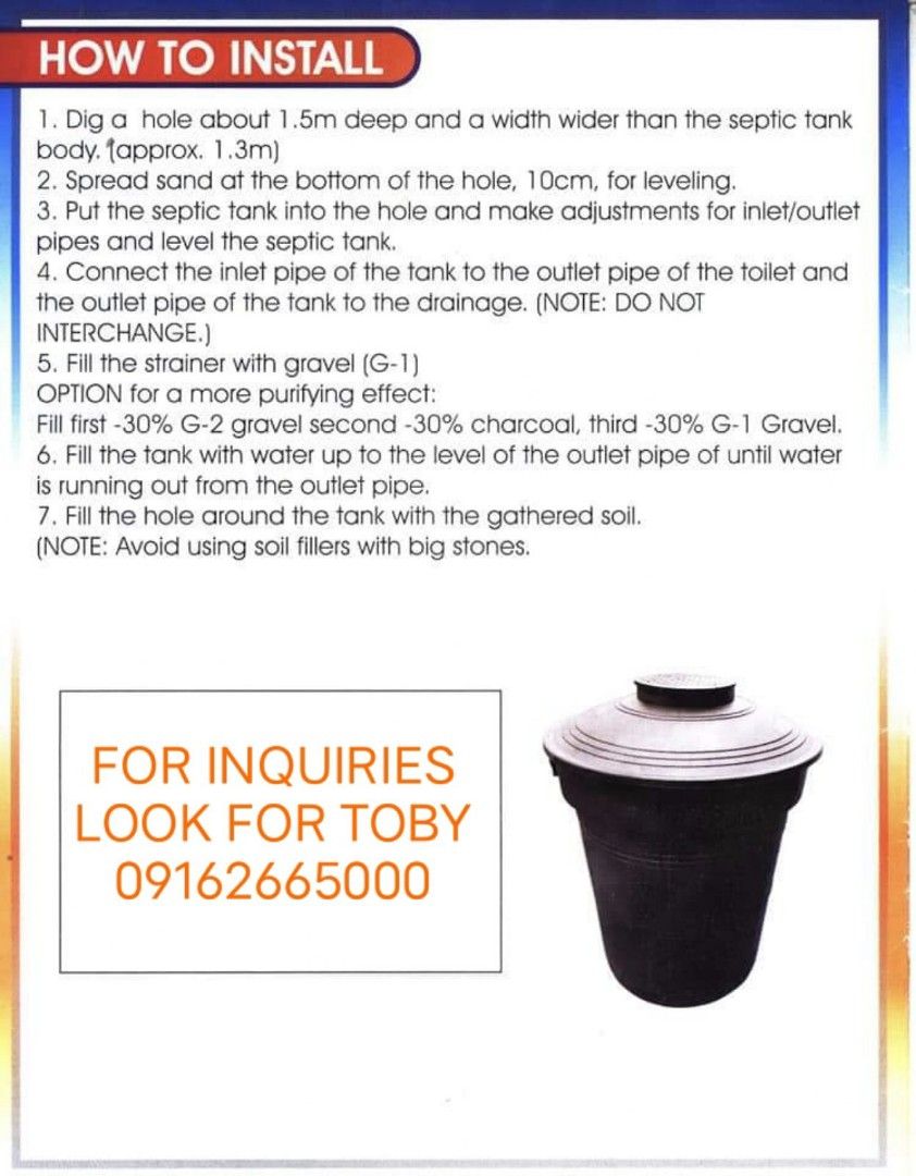 Septic Tank POSO NEGRO, Commercial & Industrial, Construction ...