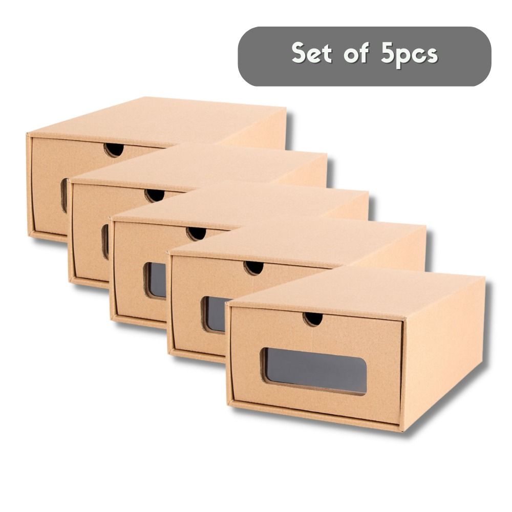 Set of 5 BTO Cardboard Shoe Rack/HDB Shoe Cupboard Stackable Wardrobe ...