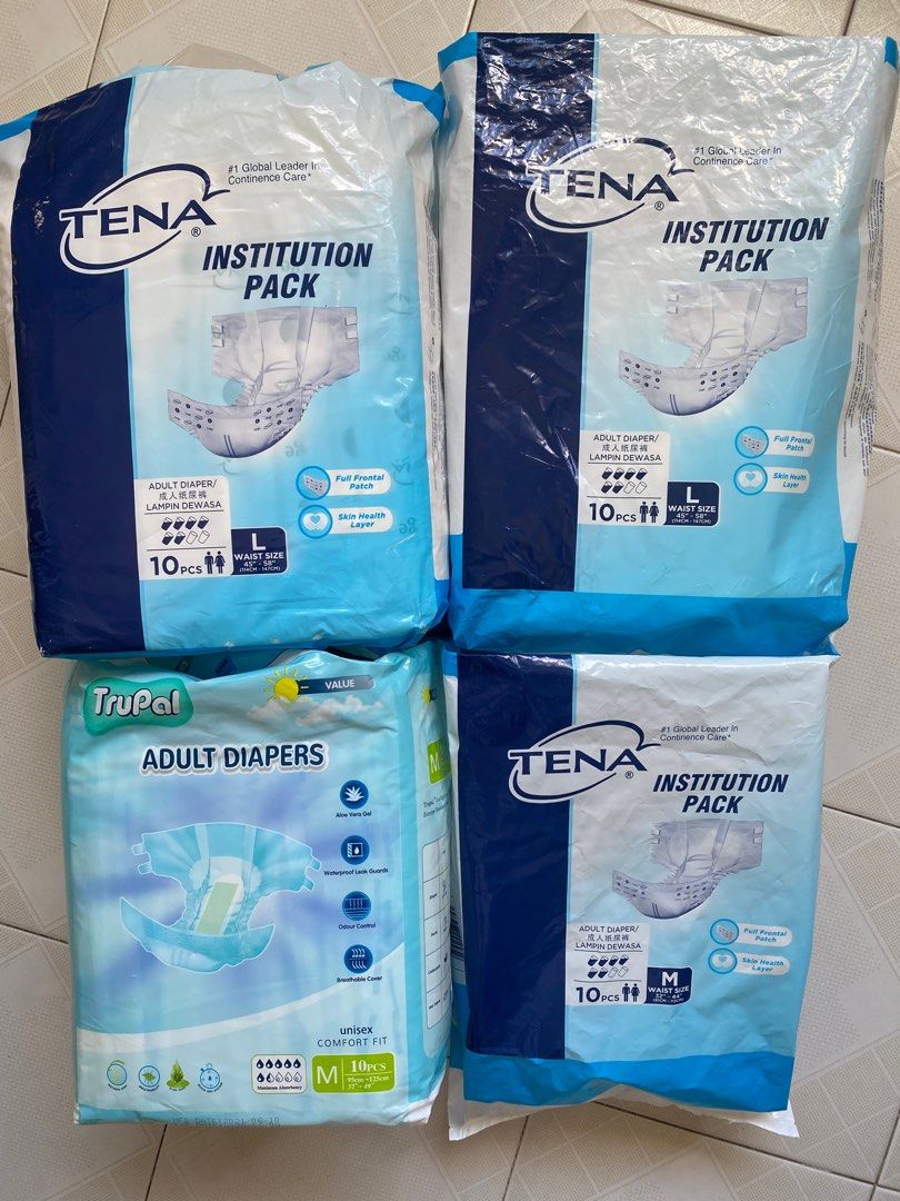Set of Tena & Trupal Adult diapers, Health & Nutrition, Medical ...