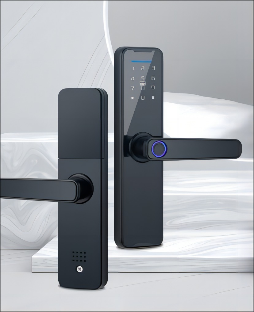 Smart doorlock, with AI algoriyhm, fingerprint, password and smart IC ...