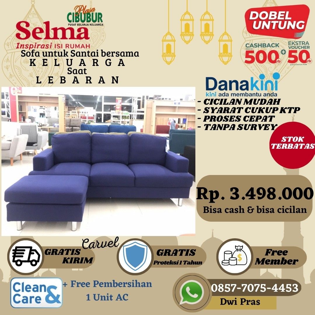 Sofa Sudut L bahan Fabric, Perabotan Rumah di Carousell