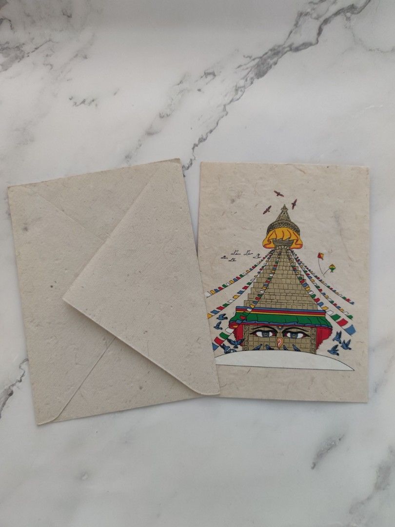 Special beautiful Tibetan Buddhism Card (Handprinted on handmade ...