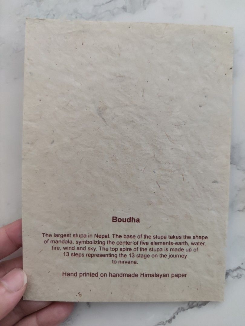 Special beautiful Tibetan Buddhism Card (Handprinted on handmade ...